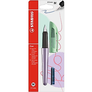 STABILO Flow Cosmetic Fountain Pen Metallic Purple/Green