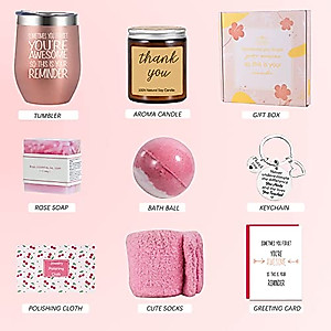 Thank you Gifts for Women, Self Care Spa Tumbler Appreciation Gifts for Coworkers, Boss's Day Gift Baskets, Thank You Gift Basket for Employees, Boss, Secretaries, Nurses, Teacher Appreciation Gifts