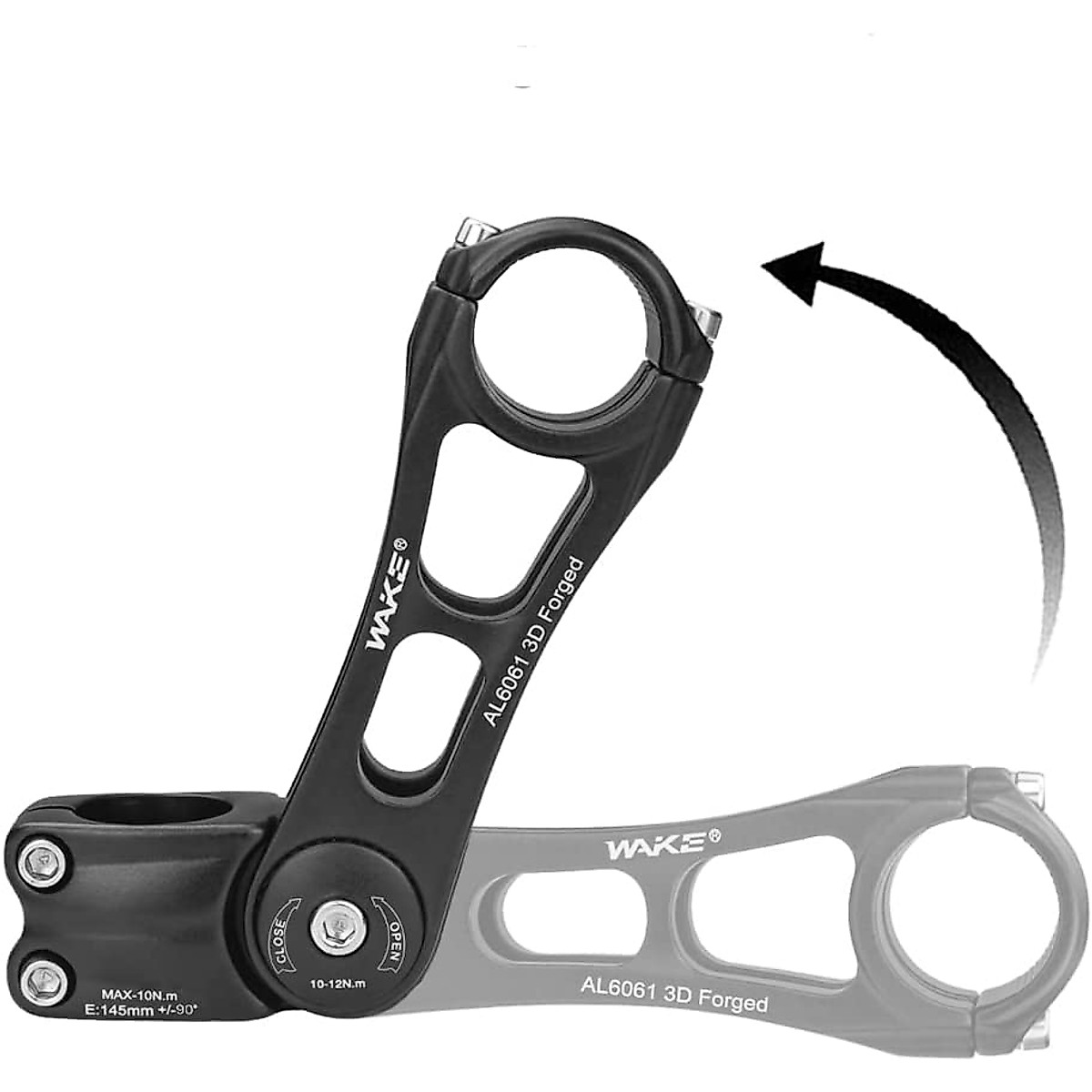 BESNIN Adjustable Bike Stem 0-90 Degree 25.4mm 31.8mm Universal for Handlebar 145mm stem, Adjustable MTB Stem Mountain Bike Stem for Bicycle, Road Bike, MTB, BMX, Cycling