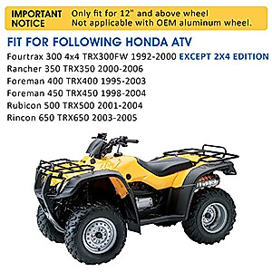 Front Disc Brake Conversion Kit for Honda Fourtrax 300 Rancher 350 Foreman 400 450 Rubicon 500 Rincon 650 TRX 300 350 400 450 500 650（Only fit for 12" and above wheel / Not for OEM aluminum wheel)