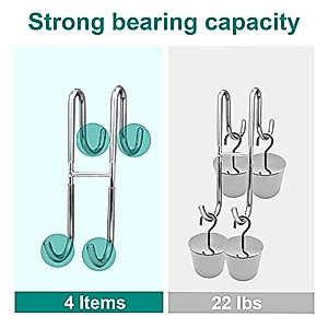 Haitis Shower Door Hooks, Extended Towel Hooks for Bathroom Frameless Glass Shower Door to Hand Suits, Robe, Towel, Squeegee, Loofah, Shaver 2 Pack Silver