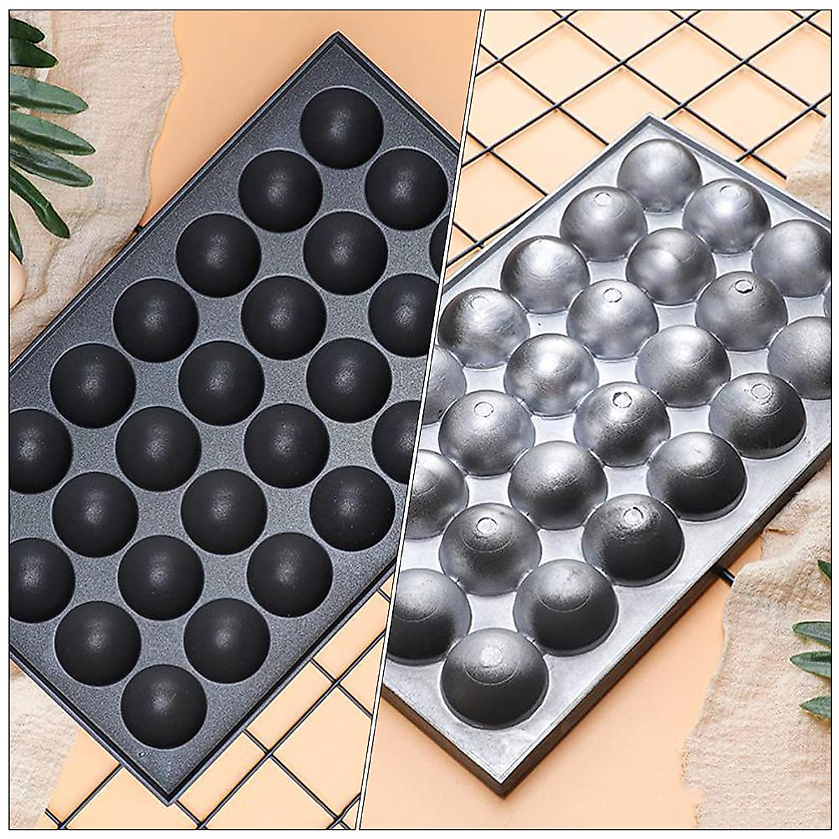 Takoyaki Pan, 28 Takoyaki Maker Baking Pan Japanese Octopus Meatball Grill Pan Egg Mold Tray Plate for Home Kitchen Cake Cooking Tool (13x7.9Inches)