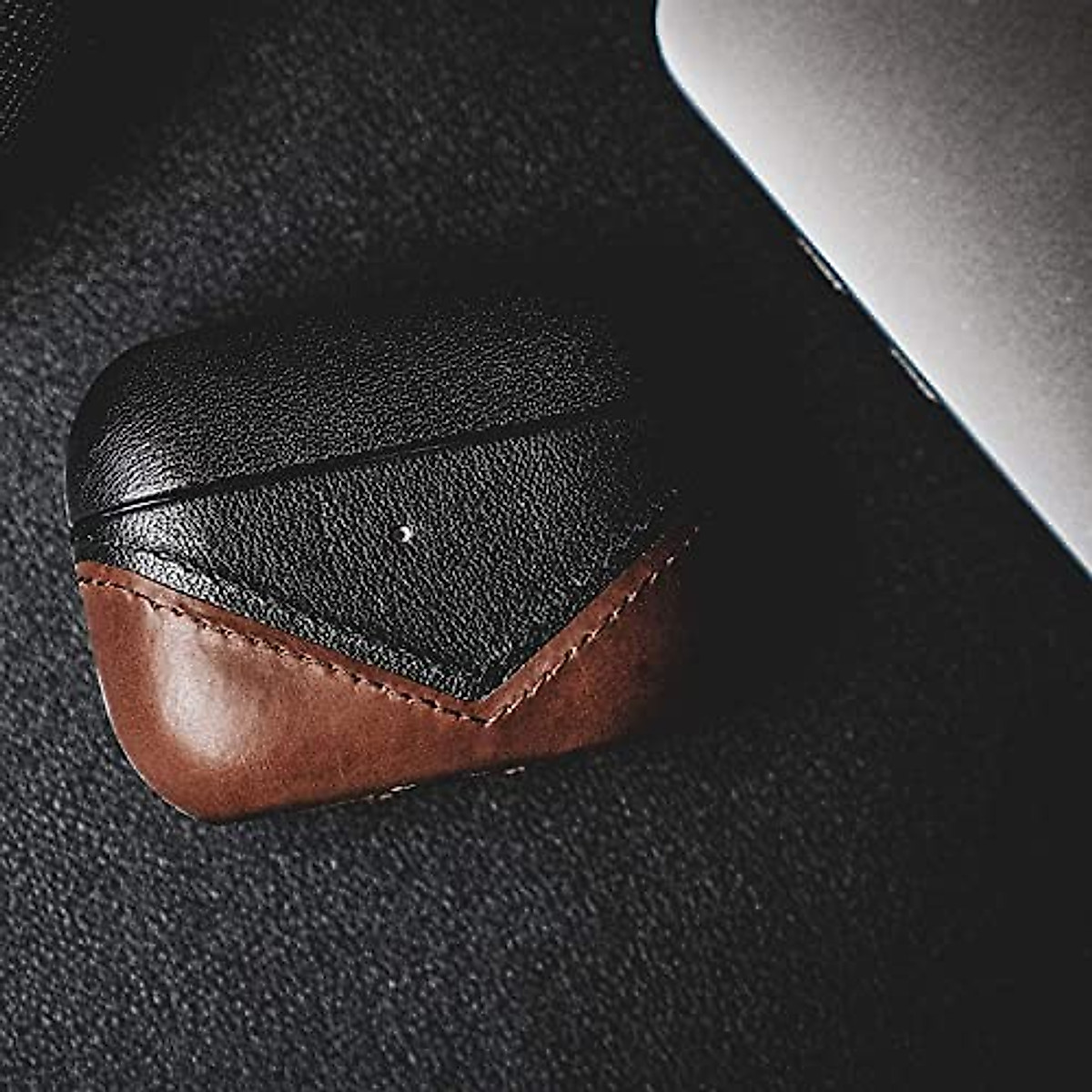 Bullstrap Premium Leather Case Compatible with Apple AirPods 3, Wireless Charging, Two-Piece Design (Terra)