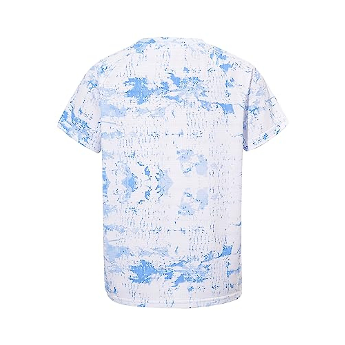 Mufeng Kids Boys Girls Quick Dry Breathable Raglan Sleeve T-Shirt Sun Protection Shirts for Workout Football Basketball Blue 9-10 Years