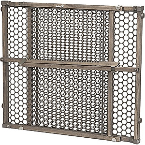 Safety 1st Vintage Wood Baby Gate with Pressure Mount Fastening (Gray)