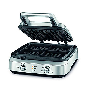 Breville BWM604BSS Smart Waffle Maker, Brushed Stainless Steel, 12.25 x 12.25 x 5.75 inches