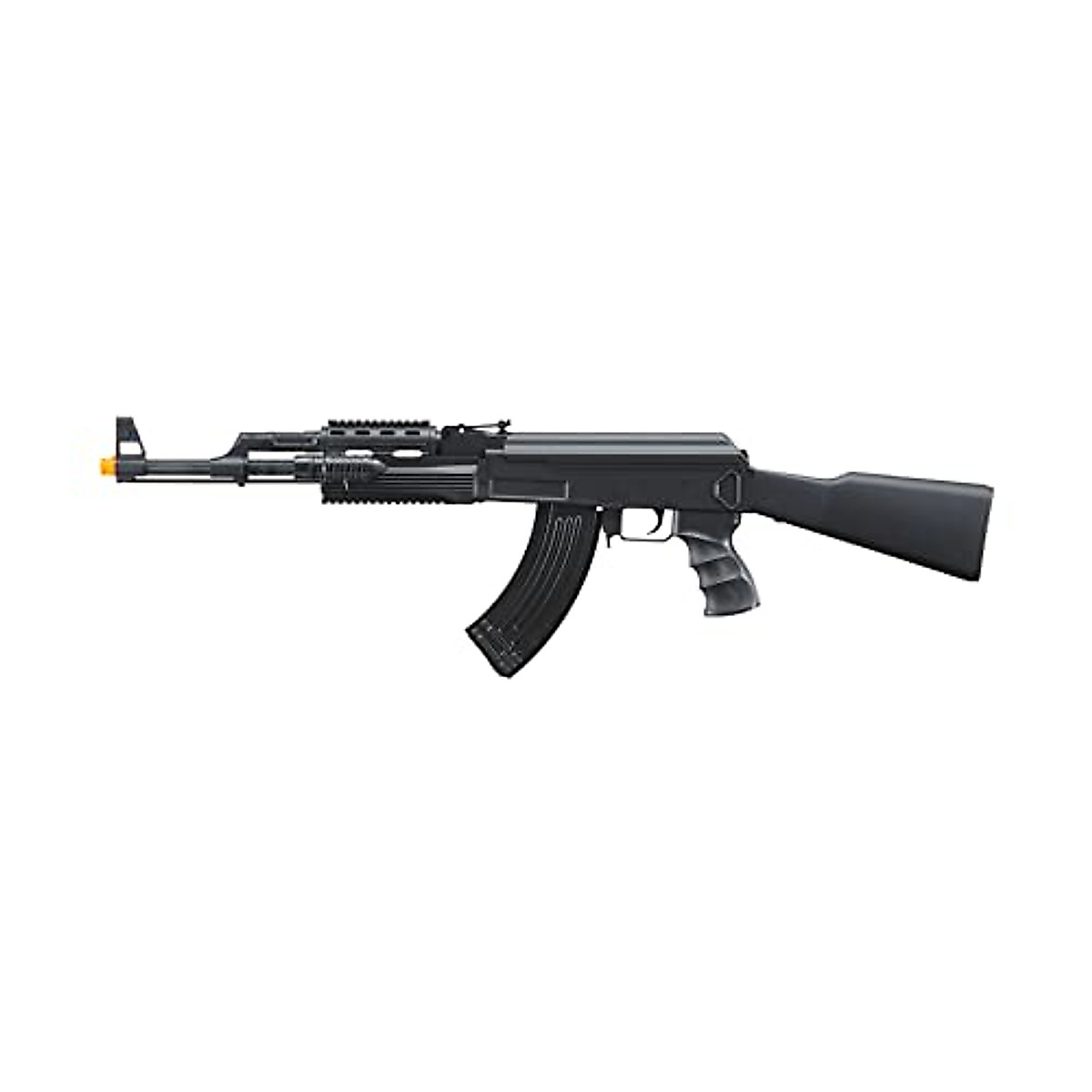 300 FPS Airsoft Tactical AK-47 Spring Airsoft Rifle w/Flashlight, Front Rail System, 300 Round Magazine, and Durable ABS Polymer Construction - Perfect for Precision Shooting and Film Makin