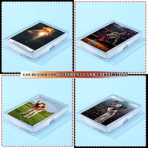 Zonon 6 Pieces Clear Deck Case, Card Organizer Compatible with MTG TCG Plastic Playing Card Case Trading Card Collection Card Box Holder for Game Cards Storage