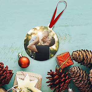 Style In Print Custom Holiday Christmas Ornament Custom Personalized Photo & Text Aluminum Prague Shape