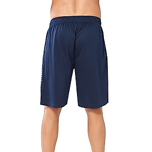 NORTHYARD Men's 10" Athletic Basketball Shorts Workout Gym Quick Dry Shorts Lightweight Mesh Training Shorts for Men Exercise Navy