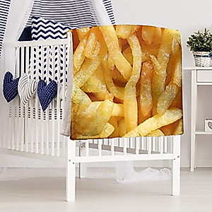 Daijizaio Food French Fries Blanket Lightweight Plush Flannel Quilt for Kids Women Men Bedroom Couch Bed Sofa Decorative Throws Gift 60"x50" Medium for Boys Girls