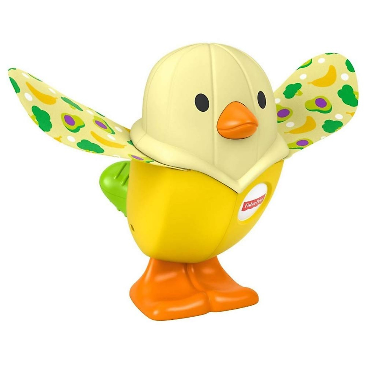 Fisher-Price Infant Rattle and Clicker and Texture Toy - Yellow Peek-a-Boo Banana Bird
