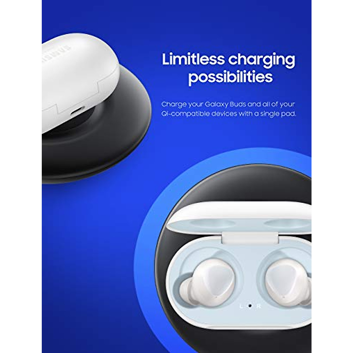 Samsung Qi Certified Fast Charge Wireless Charger Pad (2019 Edition) with Cooling Fan for Galaxy Phones, Watches and Apple Iphone Devices - US Version , Black