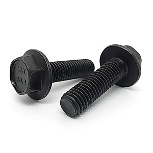10 PCS M12-1.75x40 MM Metric Hex Flange Bolts Grade 10.9 Screws Phos & Oil