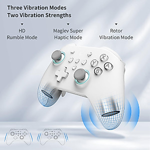 AKNES Gulikit KK3 MAX Controller, Hall Joysticks&Triggers Controller for Switch/Android/iOS/Steam Deck, 4 Back Buttons,Maglev/Rotor/HD Vibration,Wired/Wireless with 1000Hz Polling Rate for Wins-Black