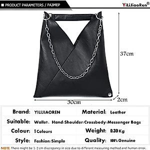 Leather Handbags for Women Luxury Handbags Women Bags Large Capacity Tote Bag Shoulder Bags (Black,30cm)