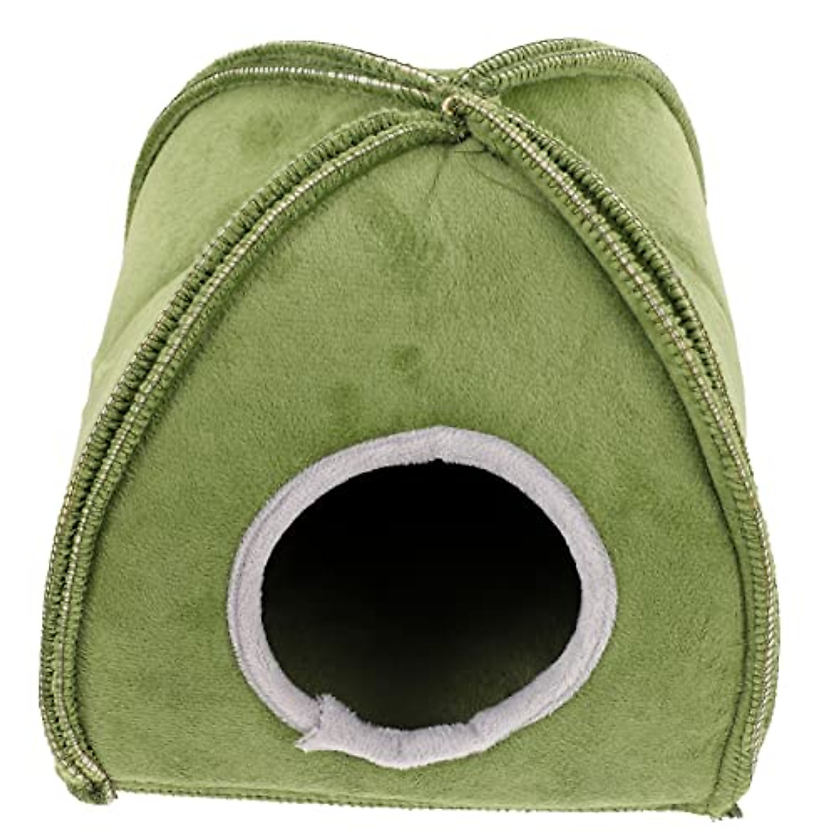 Ipetboom Ferrets Hamster 4pcs Cage Resting Pig Pet Place Breathable Accessories Small Sleeping Bedding Warm Comfortable Hideout Pets Guinea Animal Winter Warming Green Hut Plush Hedgehog Mini Bedding