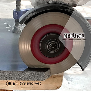 DT-DIATOOL Diamond Tile Blade 4 Inch Porcelain Cutting Disc Double-Sided X Mesh Cutting & Grinding Disc for Porcelain Ceramic Marble Artificial Stone