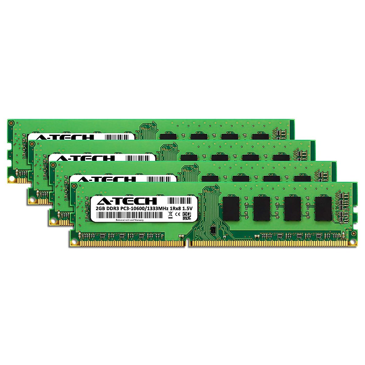 A-Tech 8GB (4x2GB) RAM for Dell Inspiron 580, 580s | DDR3 1333MHz DIMM PC3-10600 240-Pin Non-ECC UDIMM Desktop Memory Upgrade Kit
