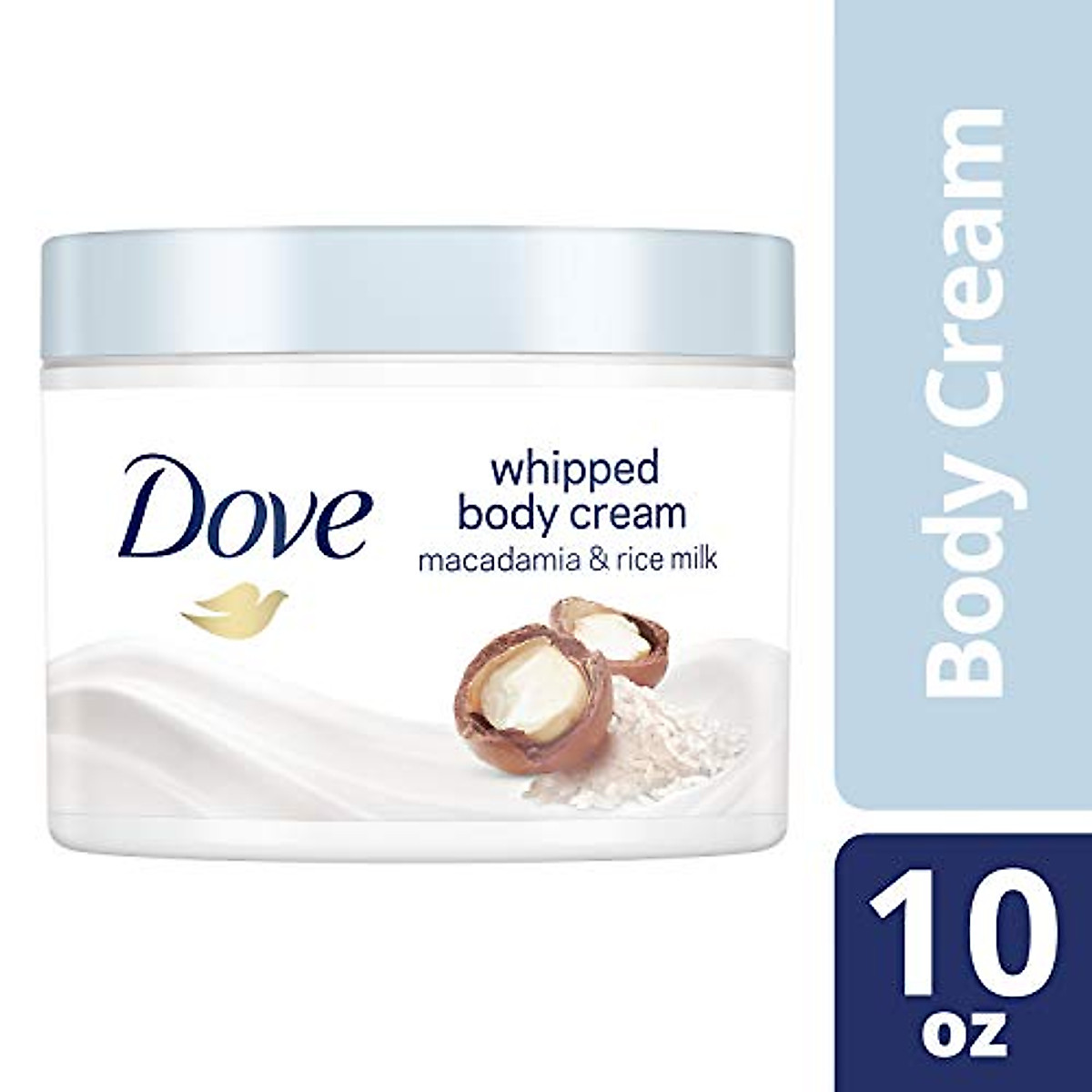 Dove Whipped Macadamia and Rice Milk Body Cream 10 oz