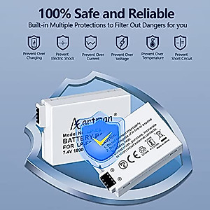 Artman Upgraded LP-E8 Battery and Dual LCD Charger Kit for Canon EOS Rebel T2i, T3i, T4i, T5i, Kiss X5, X4,X6,X6i, X7i,550D, 600D, 650D, 700D, LC-E8E Cameras &More 2-Pack 1800mAh (Not for T2 T3 T4 T5)