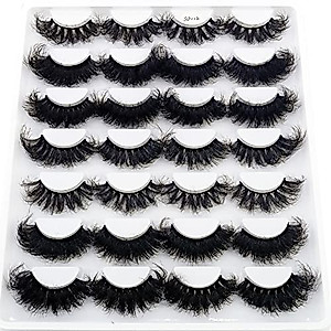 AMSDCN 14/16 Pairs Fluffy mix Lashes 10-25mm 3D Mink Lashes Long Thick Natural False Eyelashes Wholesale Lashes (SD12)