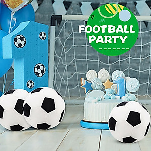 Conagel 2 Pack Plush Soccer Ball Pillow Stuffed Toy Soccer Ball Soft Plush Soccerball Sports Throw Pillows for Home Room Bedroom Sofa Decoration Sport Theme Birthday Party Supplies