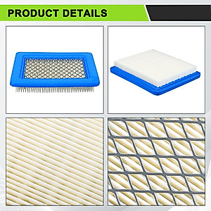 Harbot 491588S 491588 Air Filter for Troy-Bilt TB110 TB230 TB210 Briggs and Stratton 4915885 399959 Flat Air Cleaner Cartridge 3.5-6.5 Hp Quantum Engines Lawn Mower Parts Air Filter