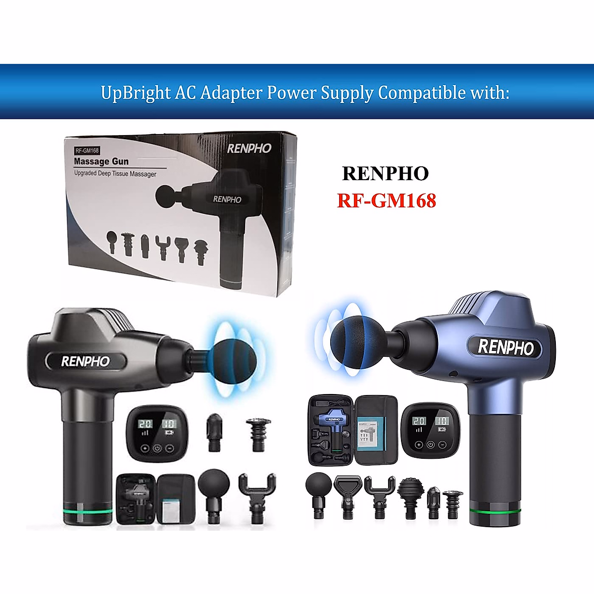 UpBright 24V AC/DC Adapter Compatible with RENPHO C3 RF-GM168 RFGM168 CA Massage Gun Deep Tissue Muscle Massager 22.2V 2000mAh Battery JuYuanHai JYH37-2400650-CA 24VDC 650mA 1A Power Charger (Not 17V