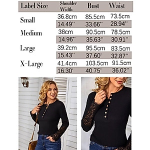 VICHYIE Womens Henley Long Sleeves Tunic Lace Tops V Neck Button Neck Casual Slim Fit Blouses Wrap Twist Cute Shirts Khaki Medium