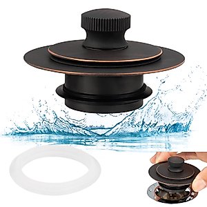 Artiwell Universal Lift and Turn Bath Drain Stopper and Cover, Bathtub Drain Stopper, Replaces Lift and Turn, Tip-Toe and Trip Lever drains for Tub, EZ Installation and Clearing (Oil Rubbed Bronze)