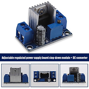LM317 DC-DC Buck Converter Adjustable Regulator Power Supply Modules with Female Male DC Connector 8Pcs