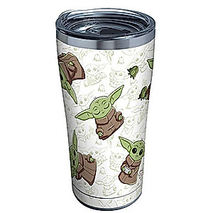 Tervis Triple Walled Star Wars - The Mandalorian Child Playing Insulated Tumbler Cup Keeps Drinks Cold & Hot, 20oz, Stainless Steel