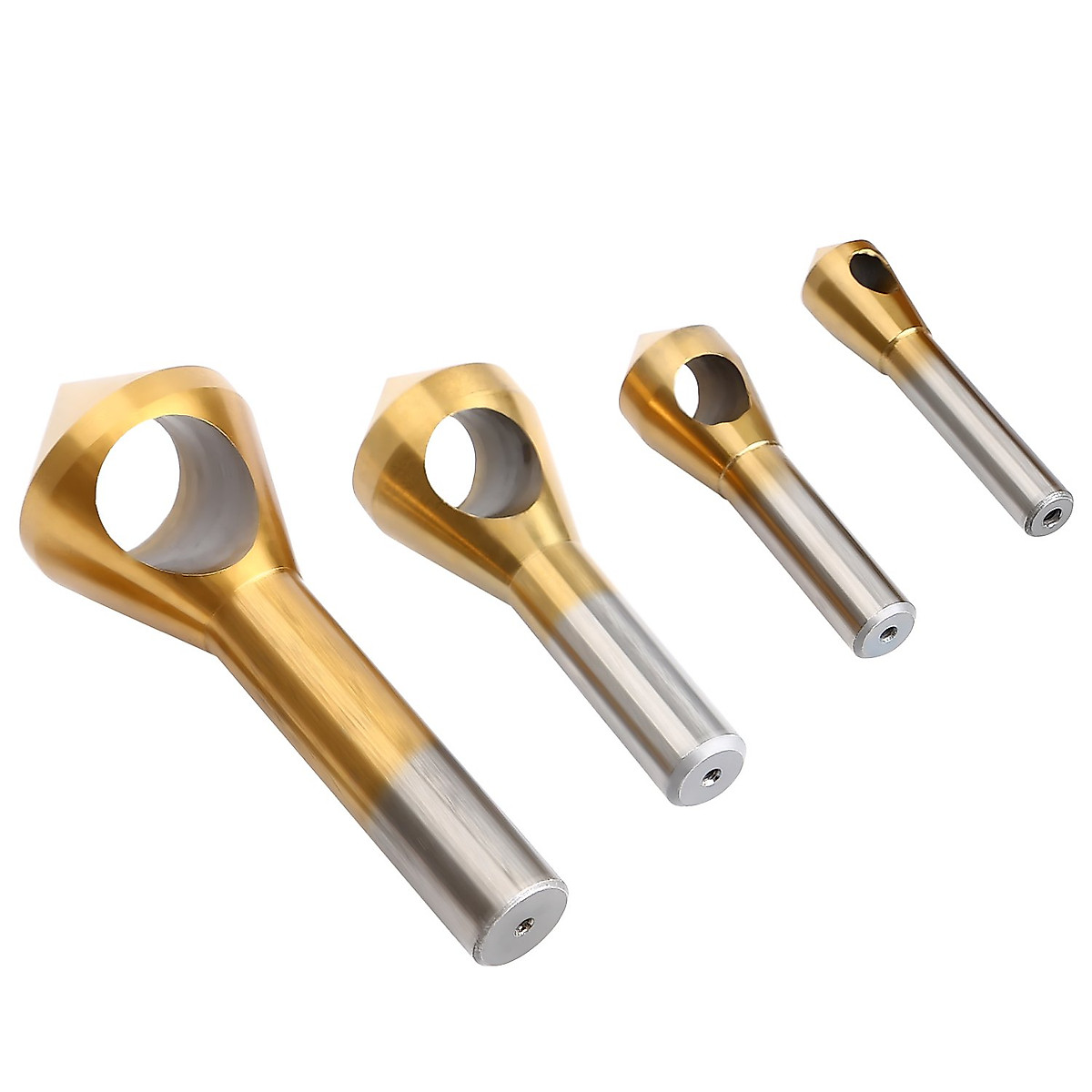 OCGIG 4pcs Titanium Coated Countersink Chamfer Tool Deburring Tool Set Metal Wood Drill Bits Zhongbo Business