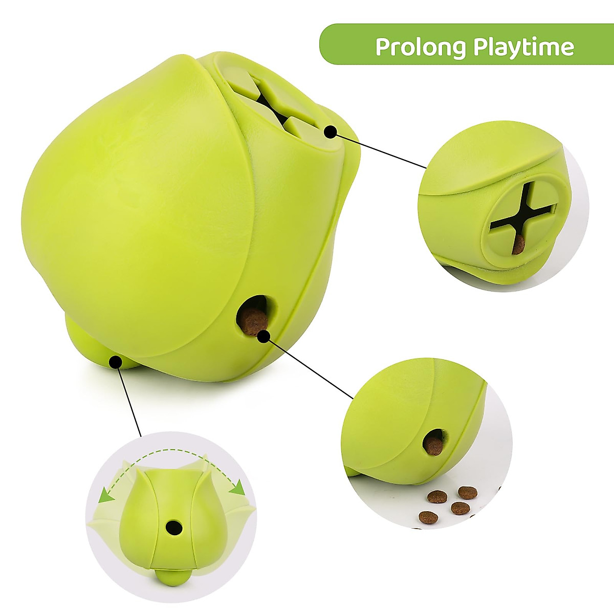Aelflane Treat Dispensing Dog Toys for Small Dogs,Dog Puzzle Toy,Chew Toy for Dogs, Petals Dog Balls Treat Dispensing Dog Toys