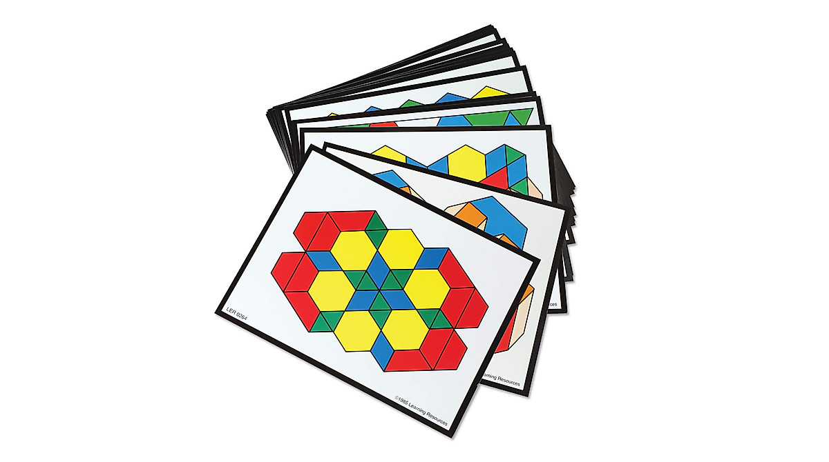Pattern Block Activity Set for Kids Ages 7+ | STEM Geometric Shapes