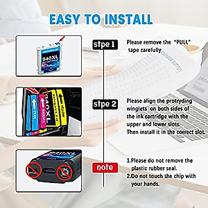 BINKSYLER 940XL Ink Cartridges Compatible for HP 940 940XL Ink High Yield Work for HP Officejet Pro 8000 8500 8500A 8500A Plus Printer (2 Black, 1 Cyan, 1 Magenta, 1 Yellow) 5 Pack