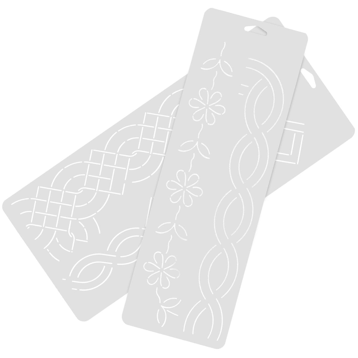 Ciieeo Quilt Stencil 2Pcs Quilting Creations Stencils for Machine and Hand Quilting Quilt Plastic Stencils for Borders