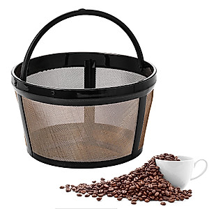 Prasacco Reusable Coffee Filter, 4 Cup Basket Coffee Filters Replacement Coffee Filter Permanent Filter Coffee Replacment Coffee Filter for Mr. Coffee Coffee Makers and Brewers (1 PC)