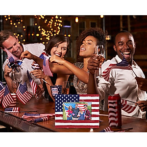 PETCEE American Flag Picture Frame Independence Day Wooden Photo Frame 4th of July Picture Frame Veterans Day Gift American Star Patriotic Desktop Decoration Christmas Memories Day Gift Supplies