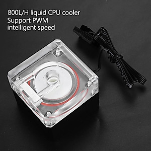 Water Cooling Pump, 800L/H PC Water Cooling Integrated Mute Water Pump Support PWM for CPU Cooling System.