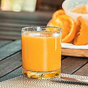 Amazing Abby - Liberty - 12-Ounce Plastic Tumblers (Set of 6), Plastic Drinking Glasses, All-Clear Reusable Plastic Cups, BPA-Free, Shatter-Proof, Dishwasher-Safe