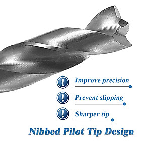 Mesee 2 Pieces HSS Spot Weld Drill Bit Set, High Speed Steel Cobalt Spot Welding Remover Tool Drill Bits Panels Separated Spotting Welder Cobalt Tips Cutter - 6mm, 8mm(1/4'', 5/16'')