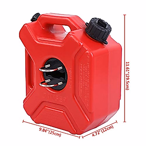 Samger 1.3 Gallon/5L Gasoline Pack Fuel Container for Motorcycle Off Road ATV UTV Jeep