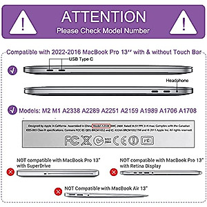 Anban Compatible with MacBook Pro 13 inch Case 2023 2022 M2, 2021-2016 M1 A2338 A2251 A2289 A2159 A1989 A1706 A1708, Glitter Plastic Hard Shell Case & Keyboard Cover & Screen Protector,Shiny Rose Gold