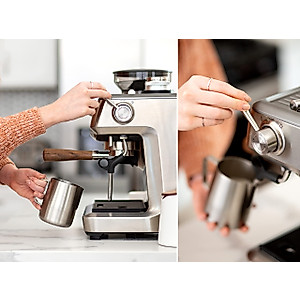 CREMA COFFEE PRODUCTS | Replacement Steam Lever for Breville Espresso Machines | Brushed Silver | Fits the Barista Express, Infuser, Barista Pro