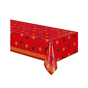 Beistle 59966 Asian Tablecover, Multicolor (Pack of 1)