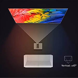 Feilx Mini Projector 2022 Upgraded Portable Video-Projector, Mini Portable DLP Projector Home Theater HDMI Compatible Support 4K Decoding WiFi Bluetooth Projector