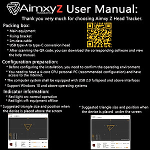 Head Aiming Flight Simulation Flight Race Car Accessories For AimxyZ ;Aimxy Head Tracking System For Flight And Racing Game For ArmA DCS DiRT F1 Euro Truck Flight Simulator GTR GTR2 (A+B)