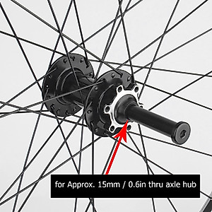 OUKENS Bike Wheel Fork Axle, Bicycle Passthrough Axle Hub Adapter Mountain Bike Front Fork Barrel Axle Aluminum Alloy Compact Structure Wheel Fork Axle Quick Release Tilt Adapter Conversion